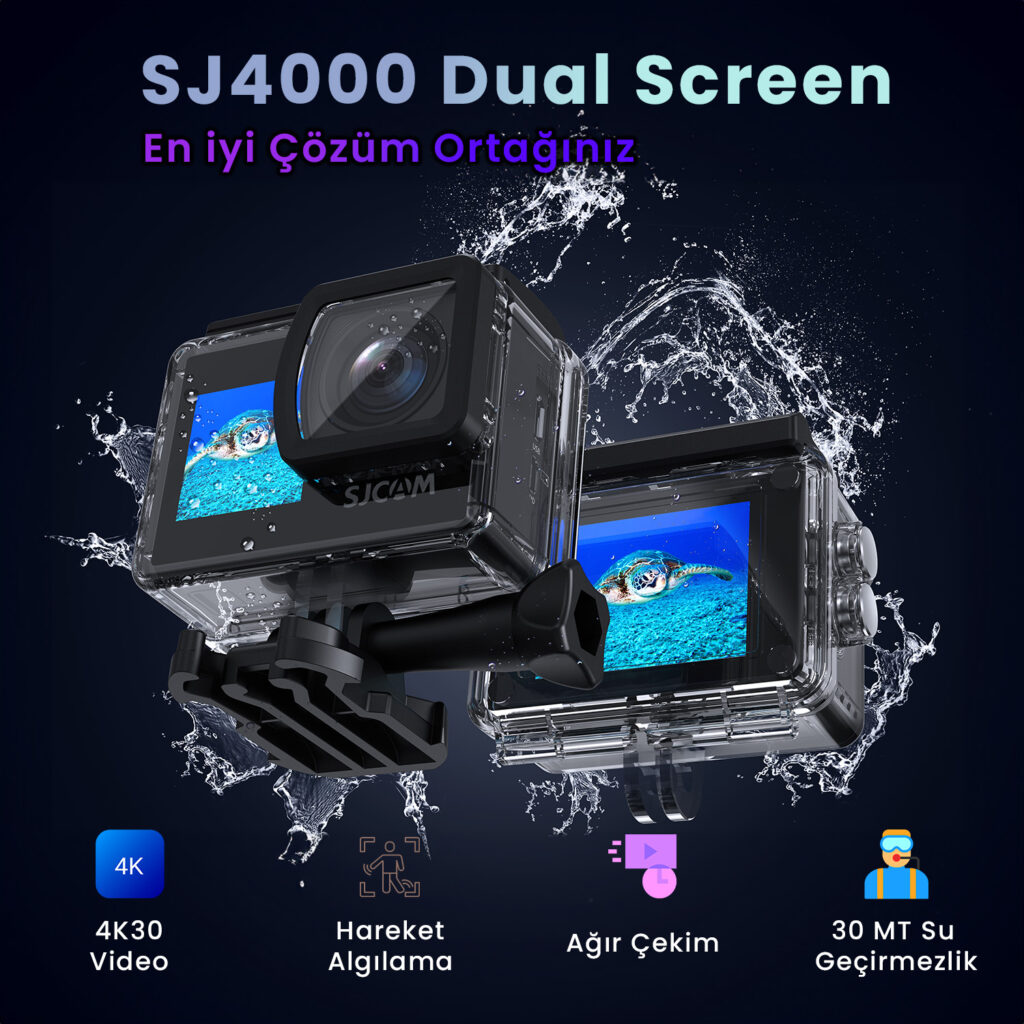 SJCAM SJ4000 Dual Screen 4K Aksiyon Kamerası - SJCAM Türkiye - Aksiyon ...